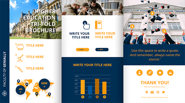 Triptychon hochschulbildung | Vorlagen von Genially
